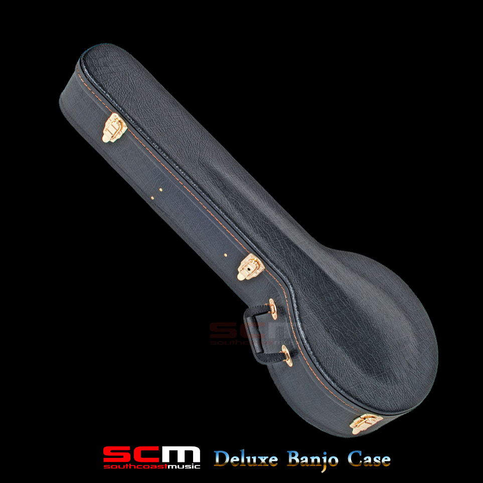 DELUXE 5 String Banjo Case - archtop - padded plush lining - stitched ...
