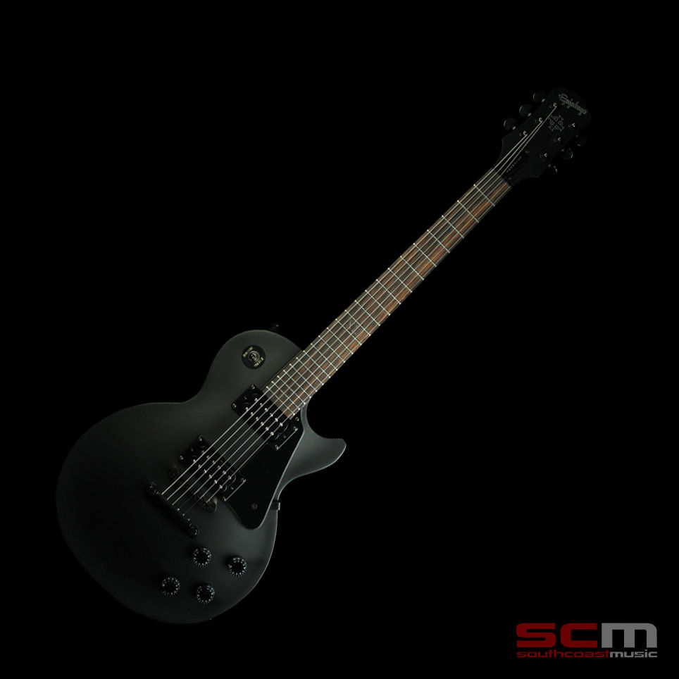 กีตาร์ไฟฟ้า Epiphone Les Paul Studio Gothic Black Satin - XHZA