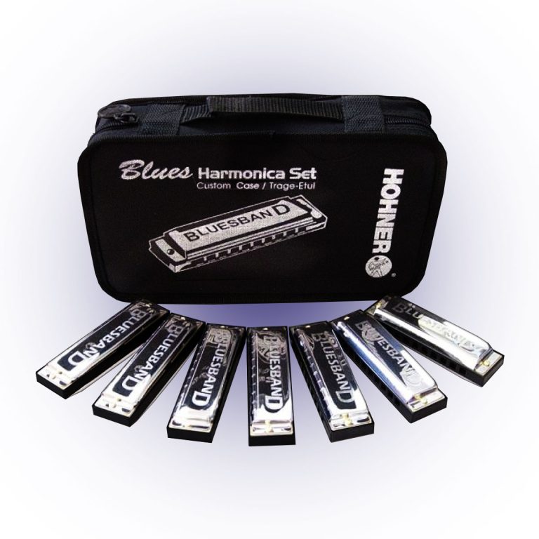 Hohner Blues Band Harmonica Set 7 Blues Harps with Carry Case A,Bb,C,D ...