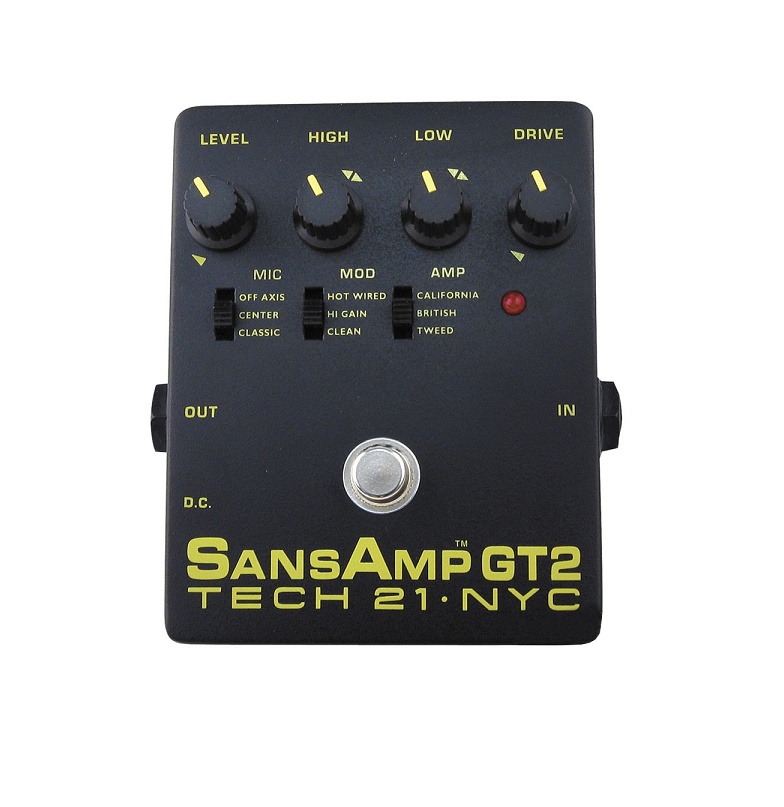 TECH 21 SANSAMP GT2 TUBE VALVE AMP EMULATOR GUITAR FX EFFECTS PEDAL ...