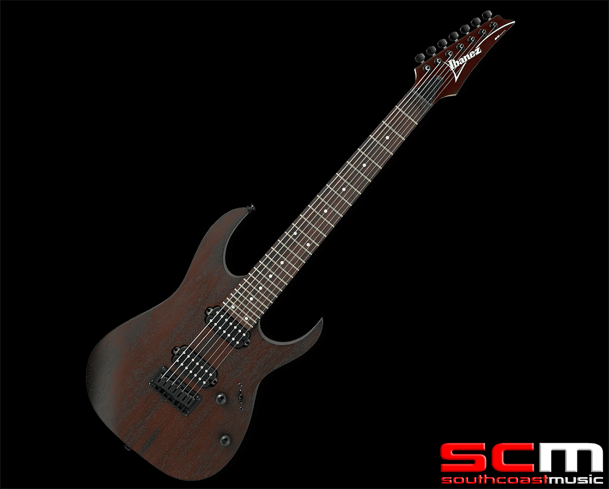 IBANEZ RG7421 walnut finish 7 string Humbuckers Electric Guitar Locked ...