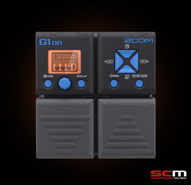 ZOOM G1on Electric Guitar Multi-Effects Pedal with Drum Machine, Tuner ...