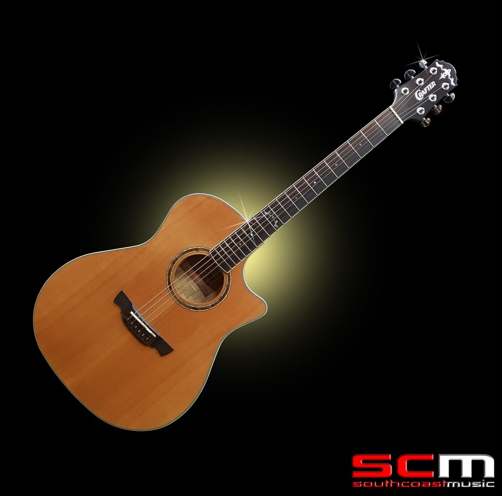 Crafter WB700CE/N Limited Edition Bowl Back Acoustic Electric Guitar in ...