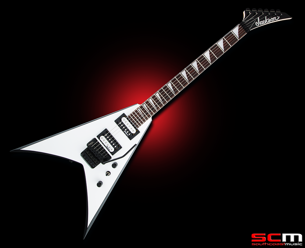 Jackson JS Series JS32 King V Electric Guitar White with Black Bevels ...