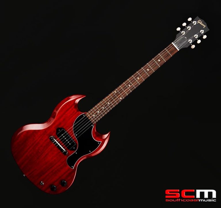 Gibson SG Junior Electric Guitar Single P90 Pickup Cherry Finish Plek'd ...