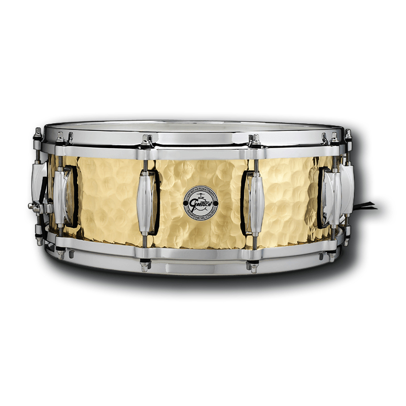 Gretsch Snare Drum Hammered Brass Shell 14 x 5" Die-Cast Hoops Warm ...