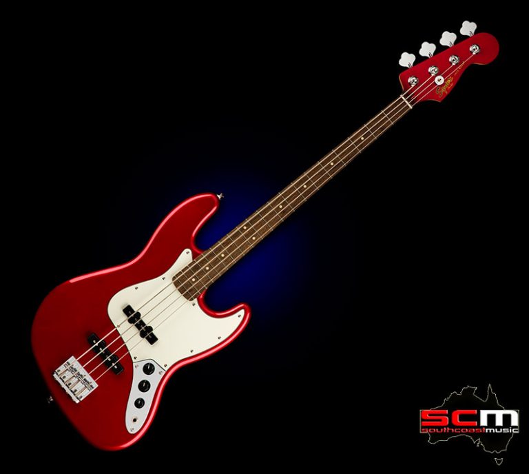 Fender Squier Contemporary Jazz Bass Guitar Dark Metallic Red finish ...