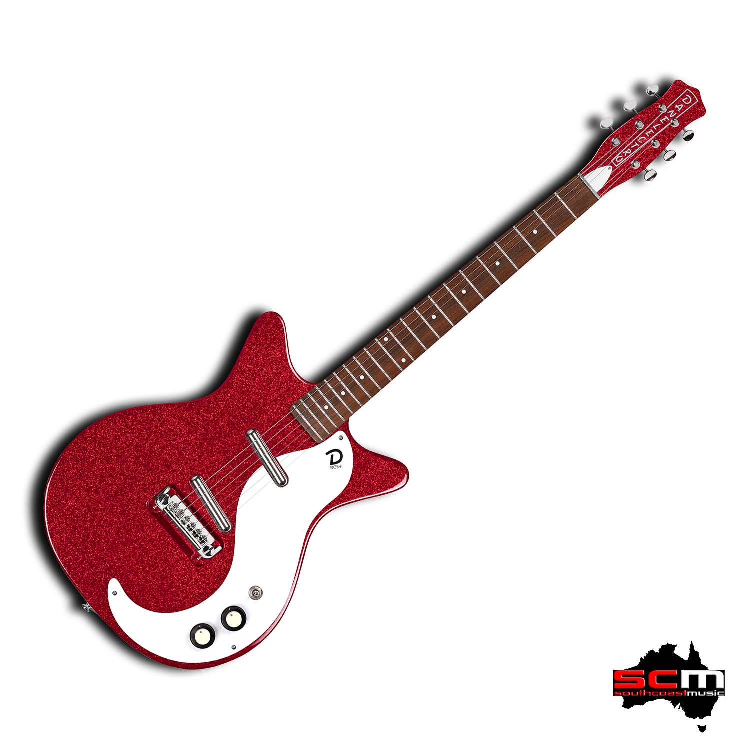 Danelectro 60th Anniversary 59 DC NOS+ electric guitar Red Metal Flake ...