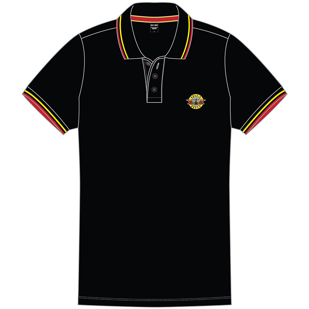 Guns N' Roses Unisex Polo Shirt: Classic Logo 1XL Black – South Coast Music