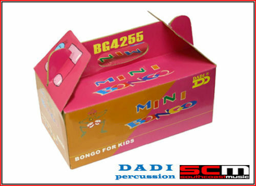 Mini Bongo Drums Pink Dadi 4½" & 5" Natural Skins Bongos Plastic Shells ...