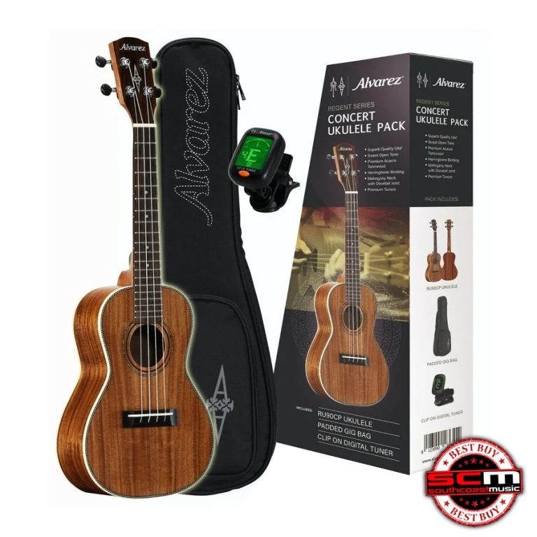 Alvarez Regent Series ALRU90CP Concert Size Ukulele Pack with Gig Bag ...