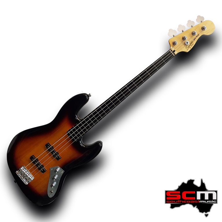 Fender Squier Vintage Modified Fretless Jazz Bass Guitar 3SB Three ...