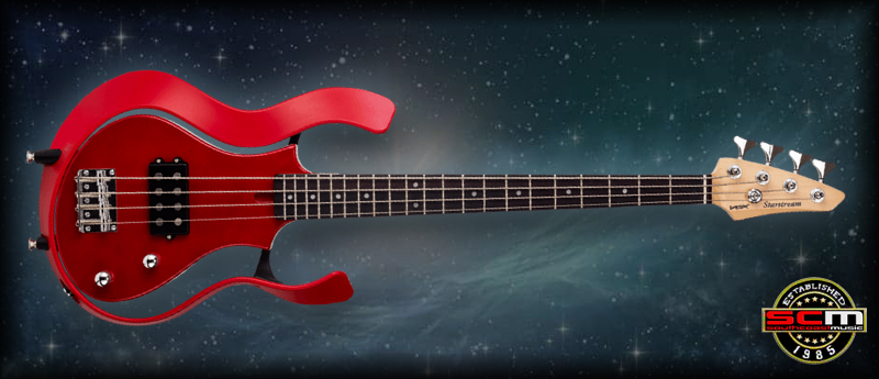 Vox Starstream 1H Short Scale Bass Guitar Metallic Red finish with Gig ...