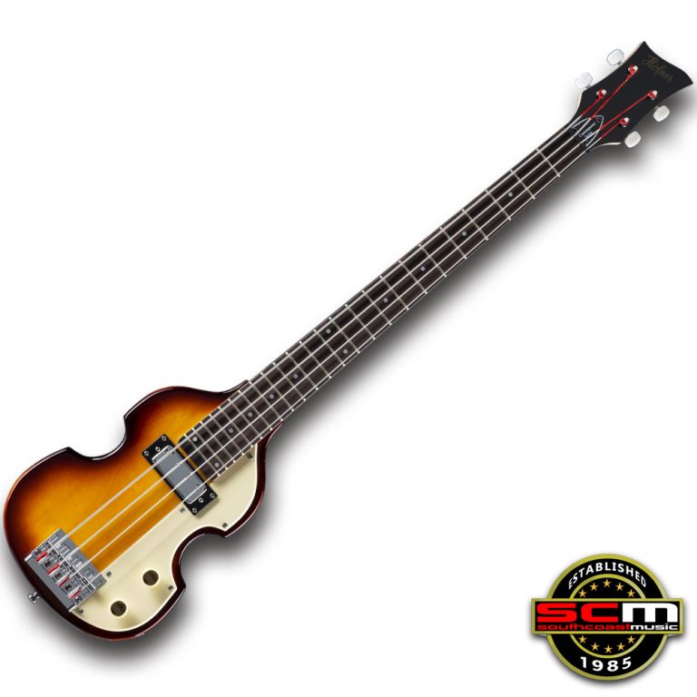 Hofner Shorty Traveller Short Scale Violin Bass Guitar Sunburst Finish ...